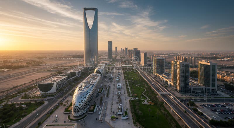 Digital City in Riyadh, Saudi Arabia. Modern Urban Development Stock ...