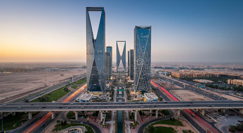 Digital City in Riyadh, Saudi Arabia. Modern Urban Development Stock ...