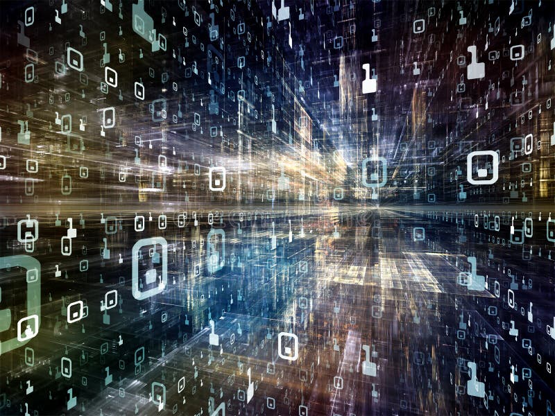 Realms of Digital Technology Stock Illustration - Illustration of ...