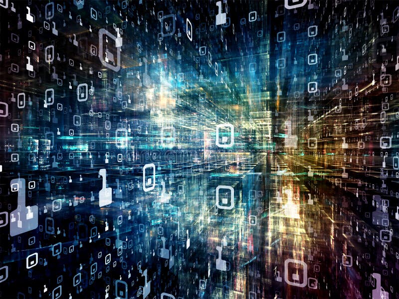 Realms of Digital Technology Stock Illustration - Illustration of ...