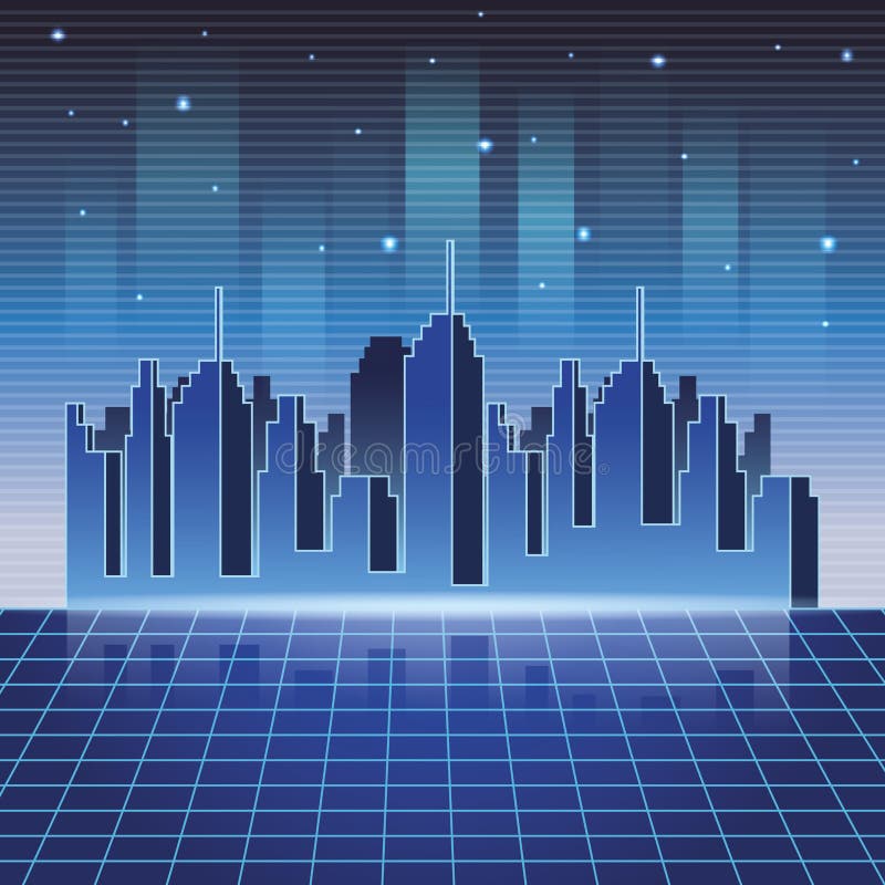 Digital cityscape stock vector. Illustration of communications - 2015589