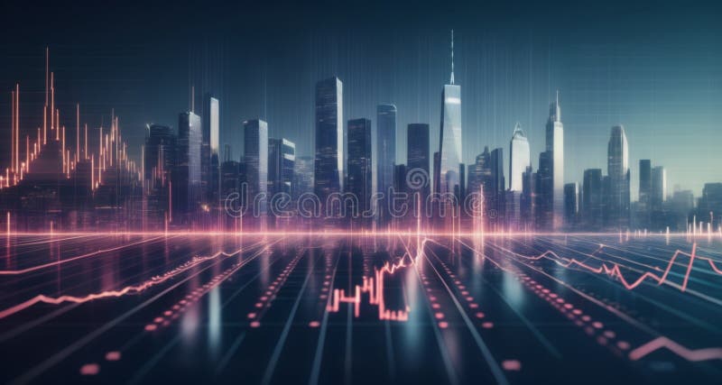 Digital Cityscape - a Fusion of Technology and Architecture Stock ...