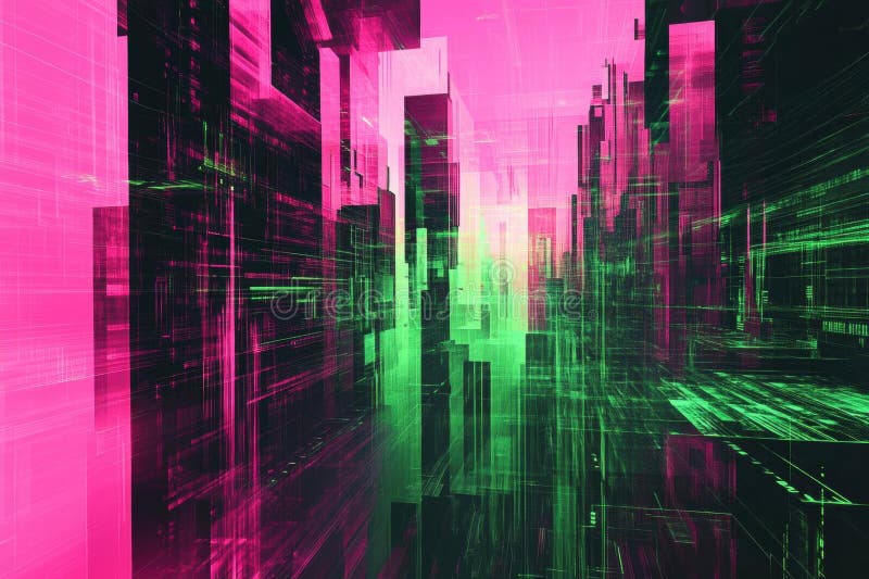 Digital Cityscape, a Glimpse into the Future of Urban Design Stock ...