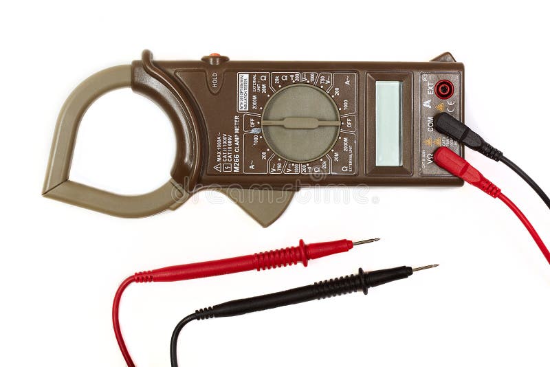 Digital clamp meter stock image. Image of tester, electronic - 50957747