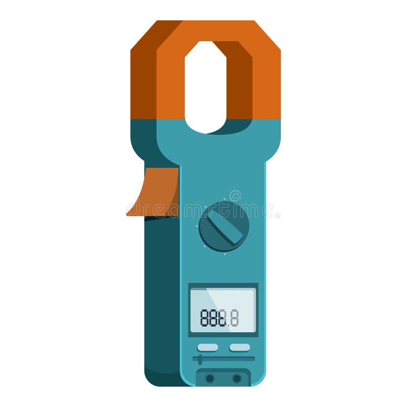Digital Clamp Meter Measuring Electrical Current Stock Vector ...