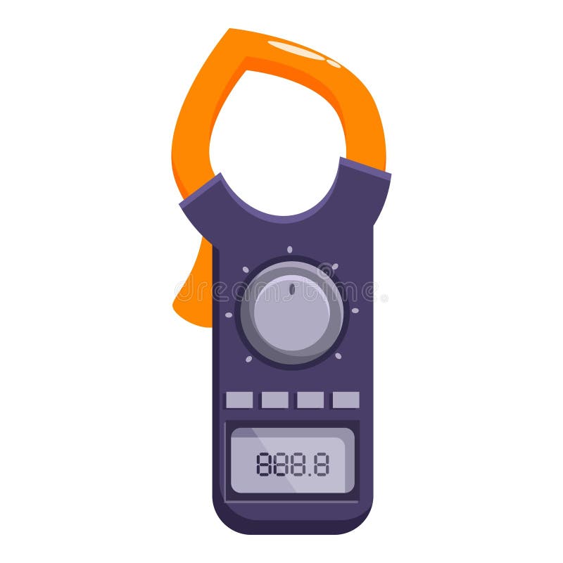 Digital Clamp Meter Measuring Electricity Consumption Stock Vector ...