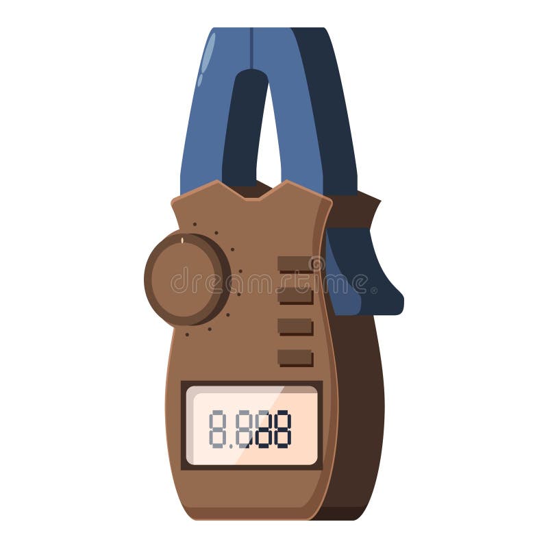 Digital Clamp Meter Measuring Electricity Consumption Stock Vector ...
