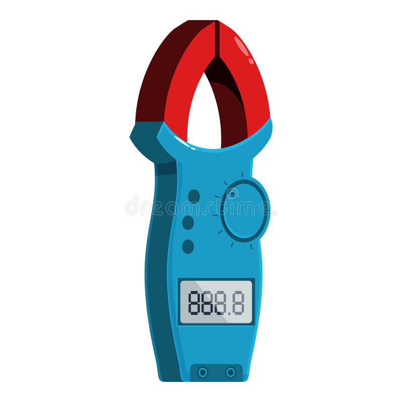 Digital Clamp Meter Showing Electrical Current Measurement Stock Vector ...