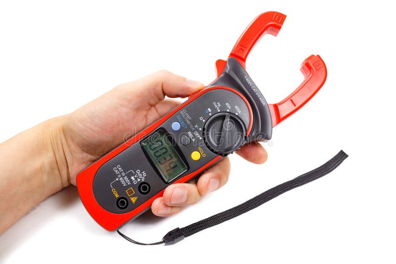 Measurement of Voltage in Electrical Outlet with a Multimeter on a ...