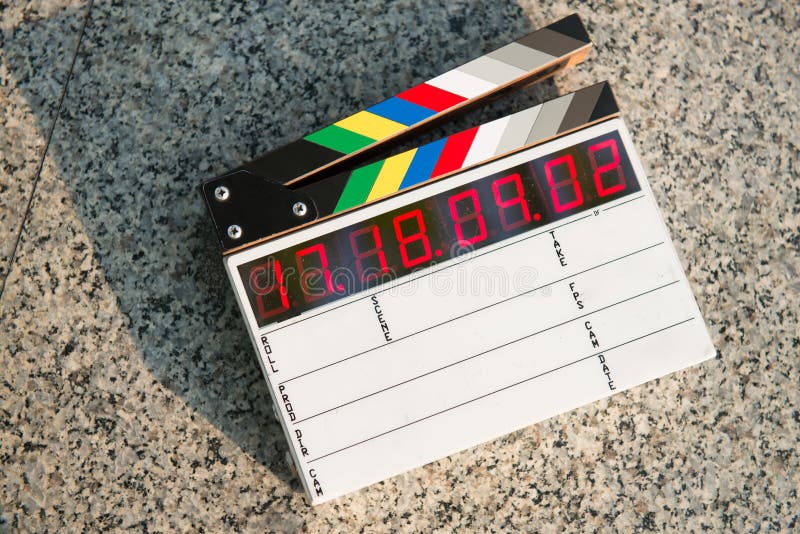 Digital clapper board stock photo. Image of cinematography - 45730502