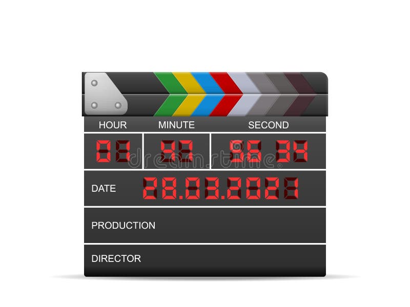 Clapperboard digital stock illustration. Illustration of alertness ...