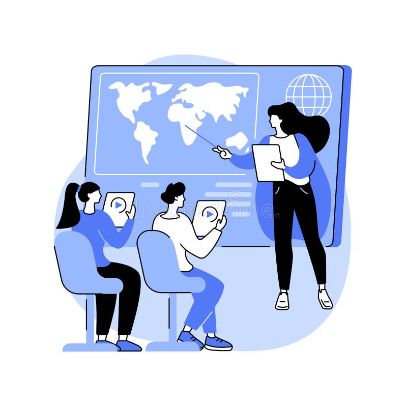 Digital Classroom Abstract Concept Vector Illustration. Stock Vector ...