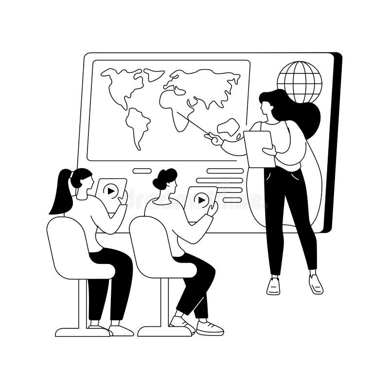 Digital Classroom, VR and AR in Education, Smart Spaces Concept with ...