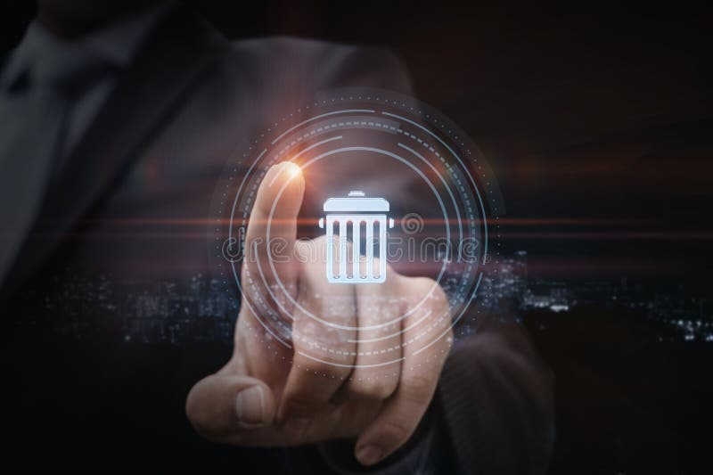 Digital Cleaning and Deletion Stock Image - Image of innovation ...