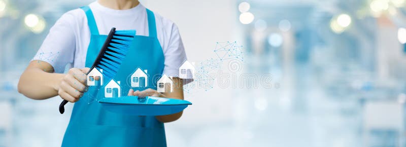 Digital Cleanliness Smart Cleaning of the Future Stock Photo - Image of ...