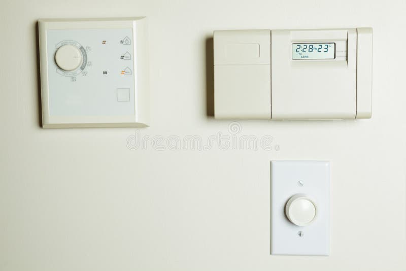 Digital Climate Control on the House Stock Photo - Image of residential ...