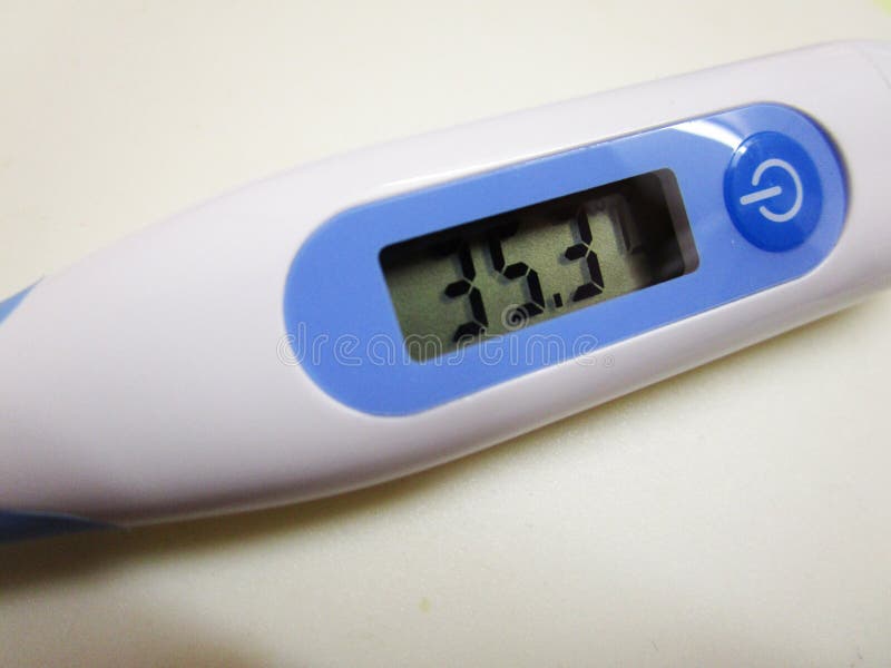 Digital Clinical Thermometer Showing Body Temperature Stock Photo ...