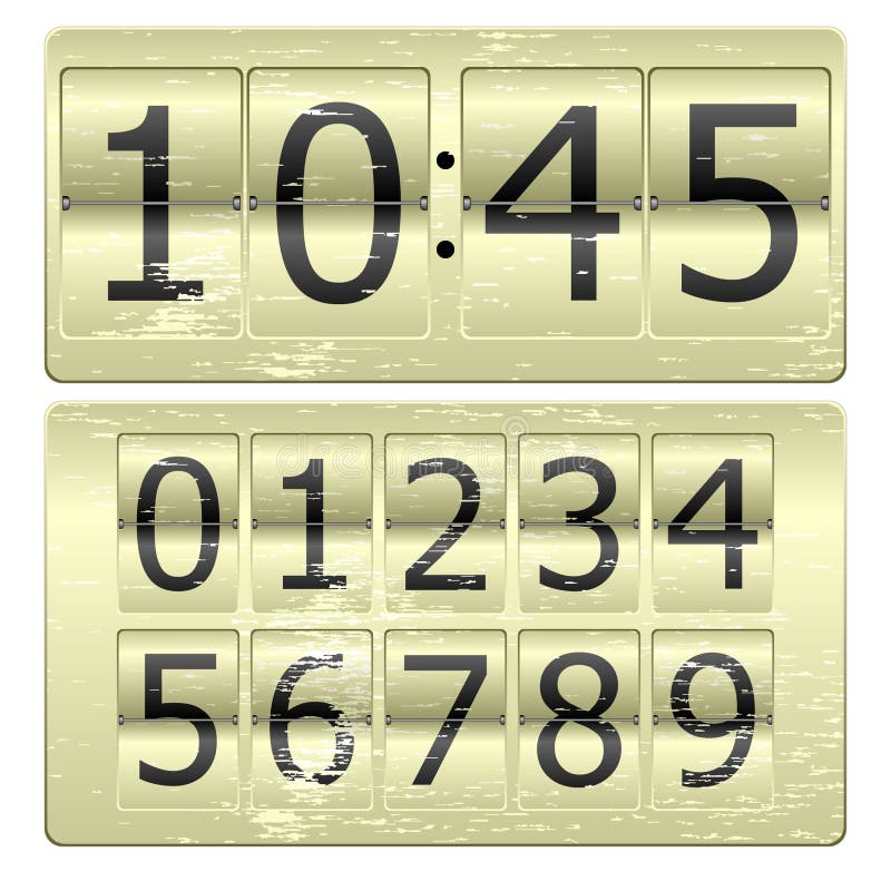 Digital Price Tag Vector Template Digit Numbers Stock Vector ...