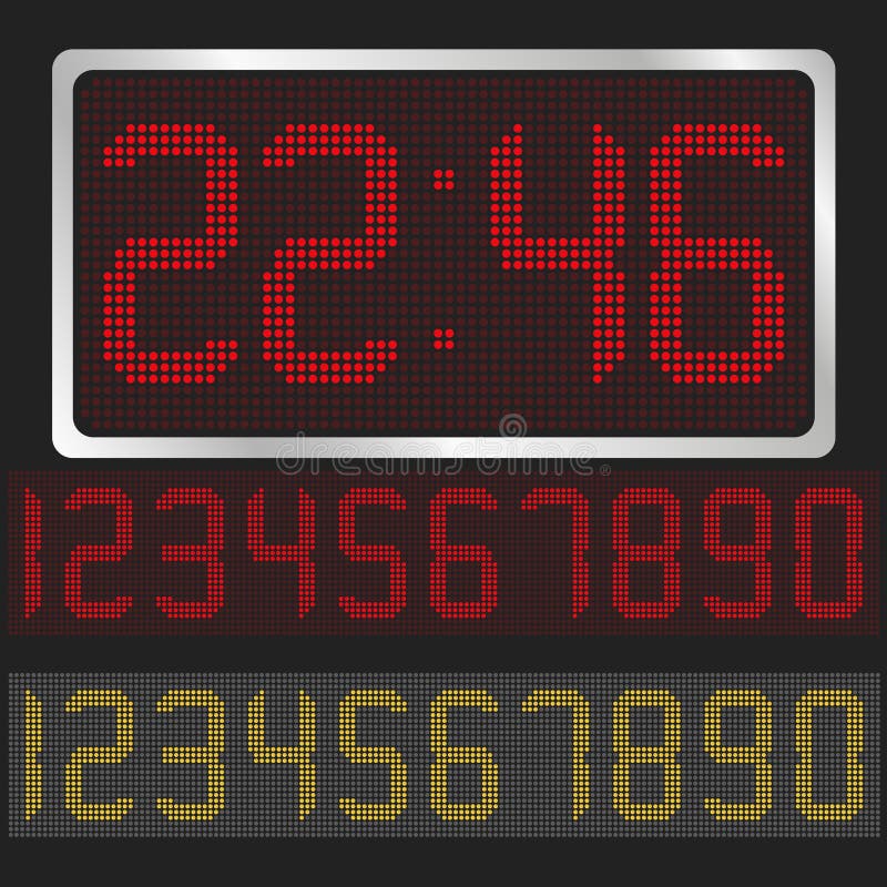 Digital clock stock vector. Illustration of second, diode - 21428525