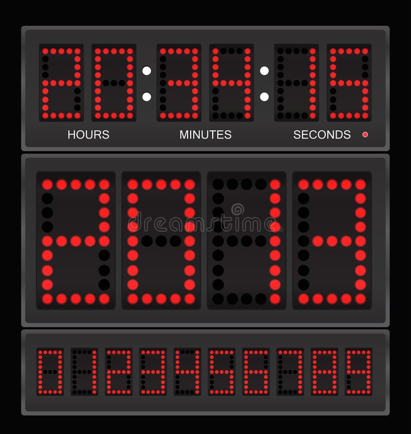 Digital clock stock vector. Illustration of accuracy - 13858210