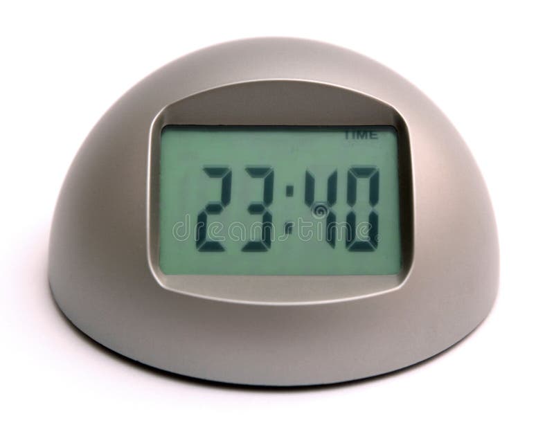 Digital electronic clock stock image. Image of dial, small - 12273033