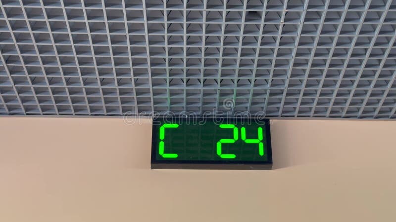 Digital Clock in Airport Terminal. Stock Footage - Video of empty ...