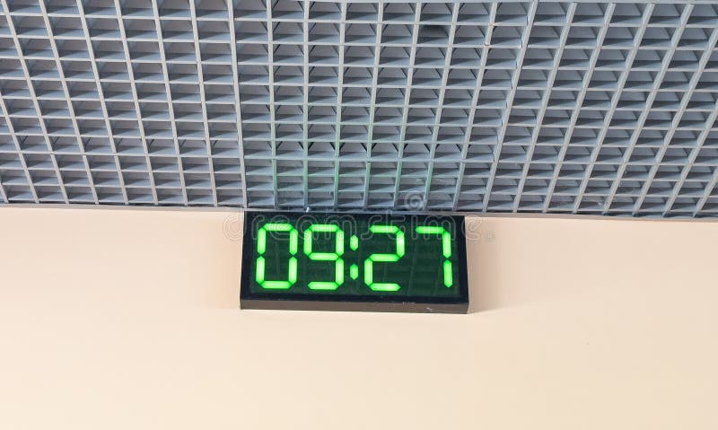 Digital Clock in Airport Terminal. Stock Image - Image of alappuzha ...