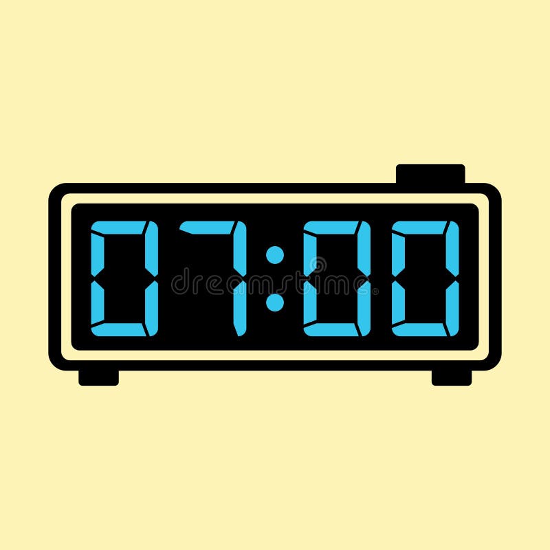 Digital Clock Alarm Electronic Icon Stock Illustration - Illustration ...