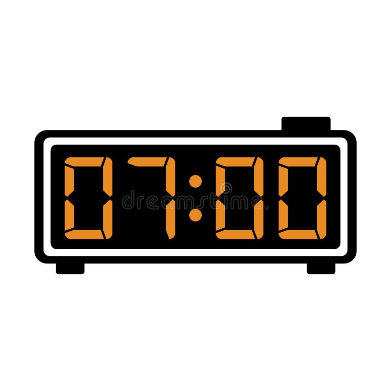 Digital Clock Alarm Electronic Icon Stock Illustration - Illustration ...