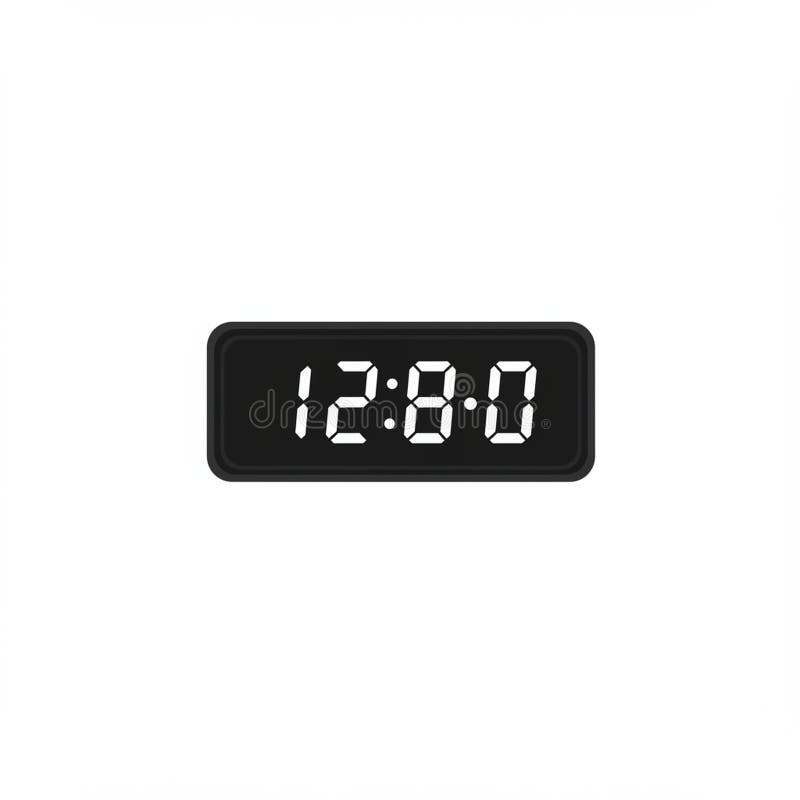 Digital Clock with a Black Rectangular Casing Displays "13:80" in ...