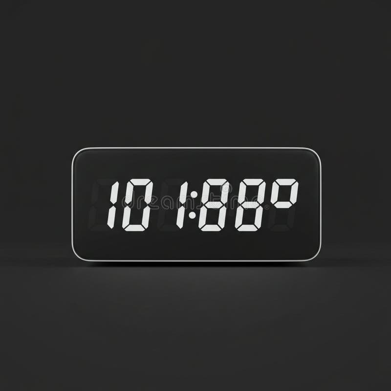 A Digital Clock with a Black Rectangular Face Displays an Unusual Time ...