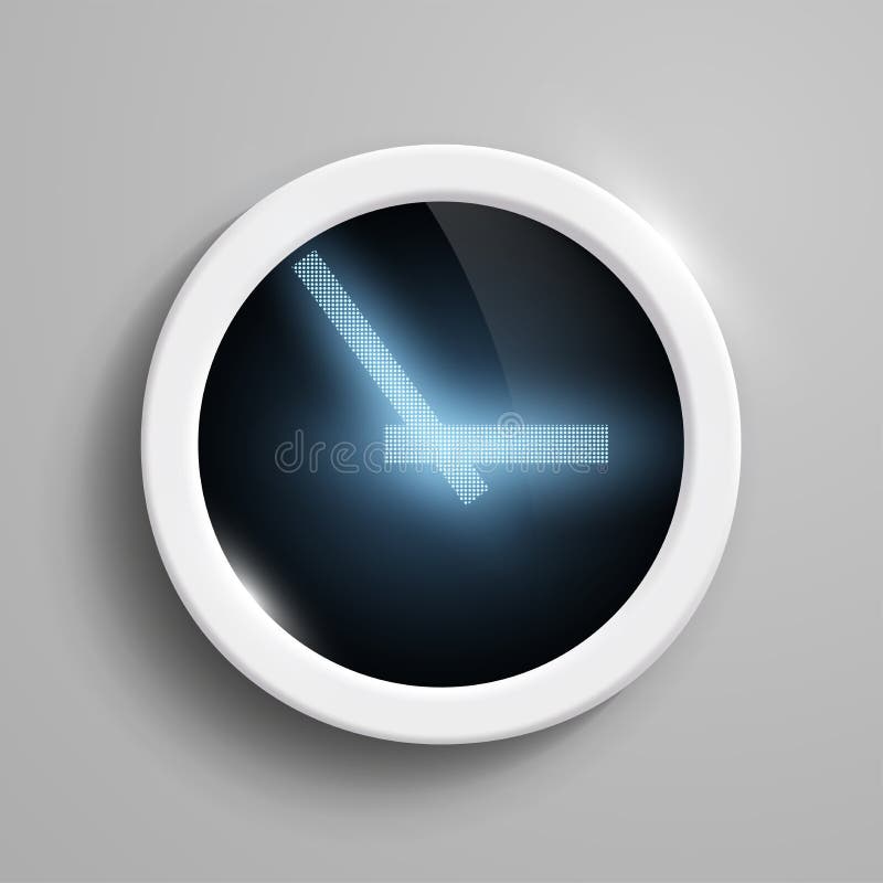 Digital Clock with Blue Arrows Stock Vector - Illustration of electric ...