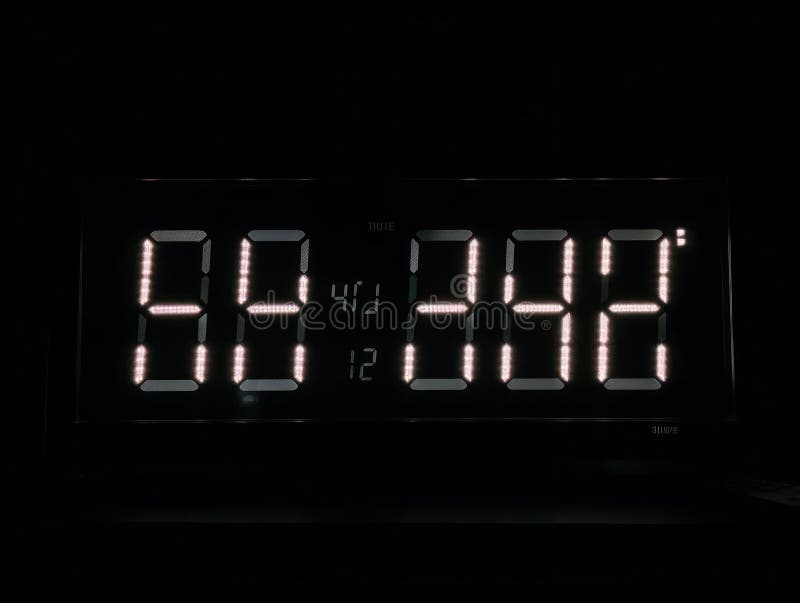 The Screen of a Digital Clock Displaying the Time in Bold Digits ...