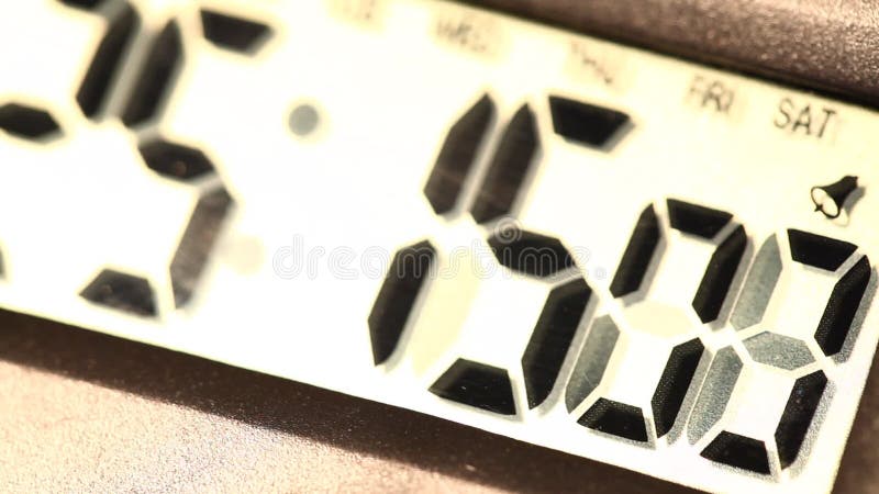 Digital Clock Showing Time on Green Display 9:25 am, Temperature, Air ...