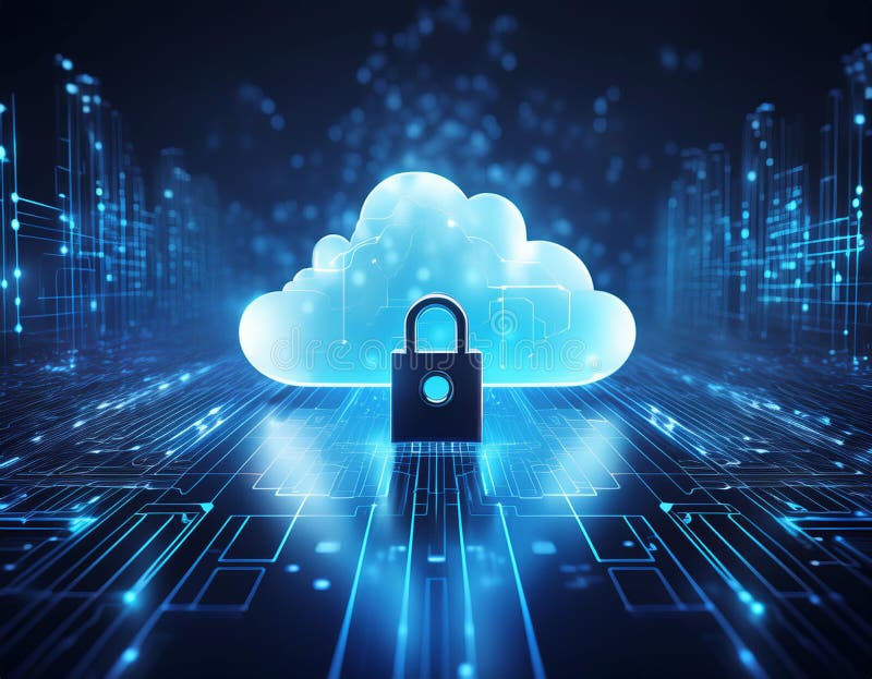 Digital Clock Cloud Computing With Secure Data Transfer Cybersecurity 1242