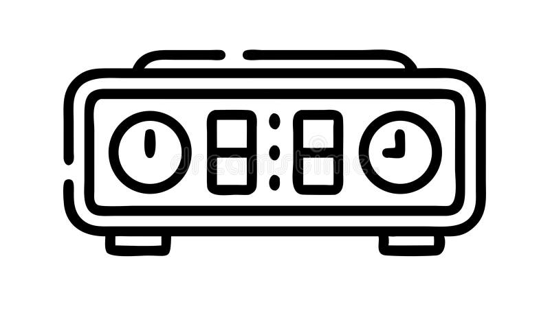 Digital Clock Display Icon, Showing Time in Numeric Format , Vector ...