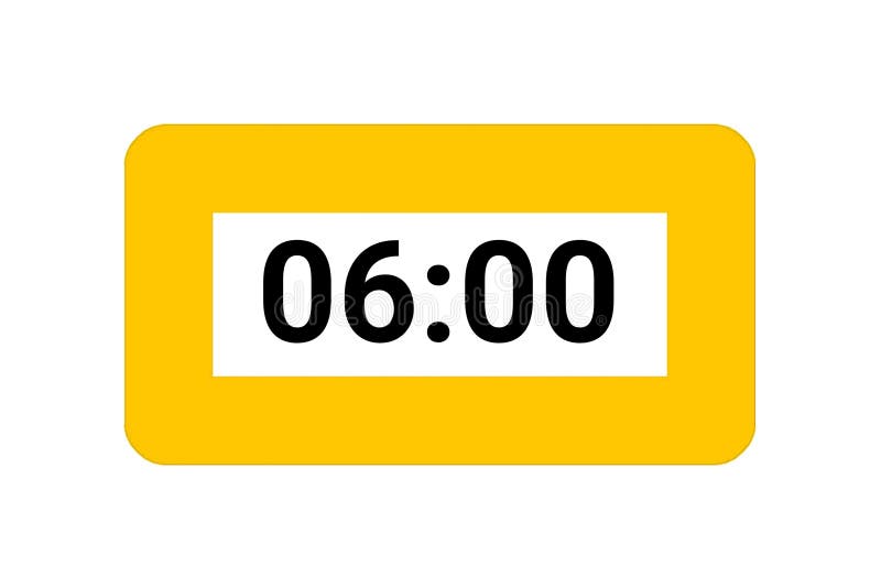 Digital Clock Display with Orange Frame Showing 8 O Clock for ...