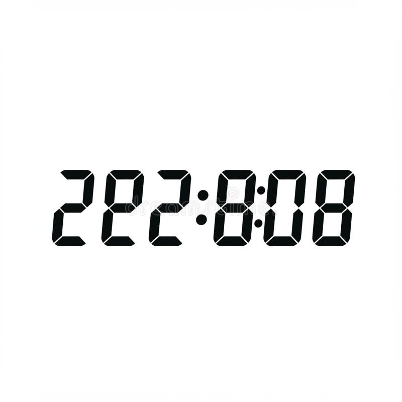 Digital Clock Display Showing the Numbers "282:808" in Large, Black ...