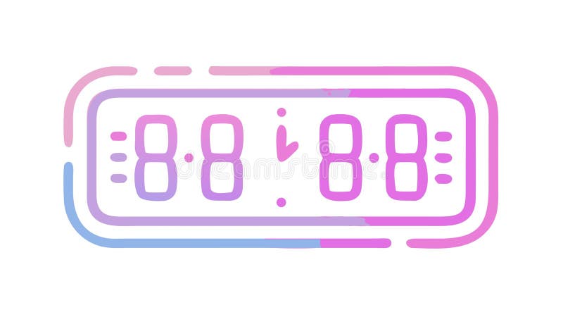 Digital Clock Displaying Time, Perfect for Timers and Schedules, Vector ...