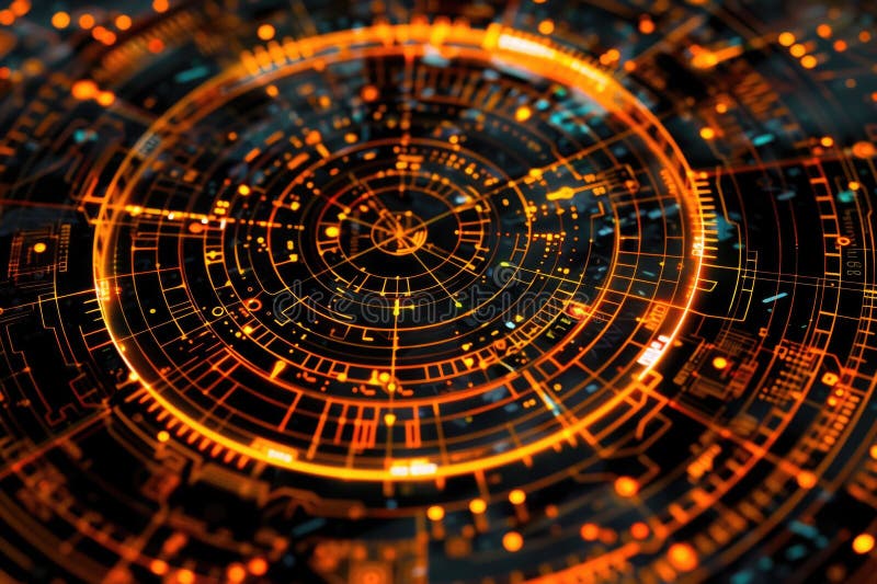 A Digital Clock Face Displaying Time, Ideal for Use in Technology or ...