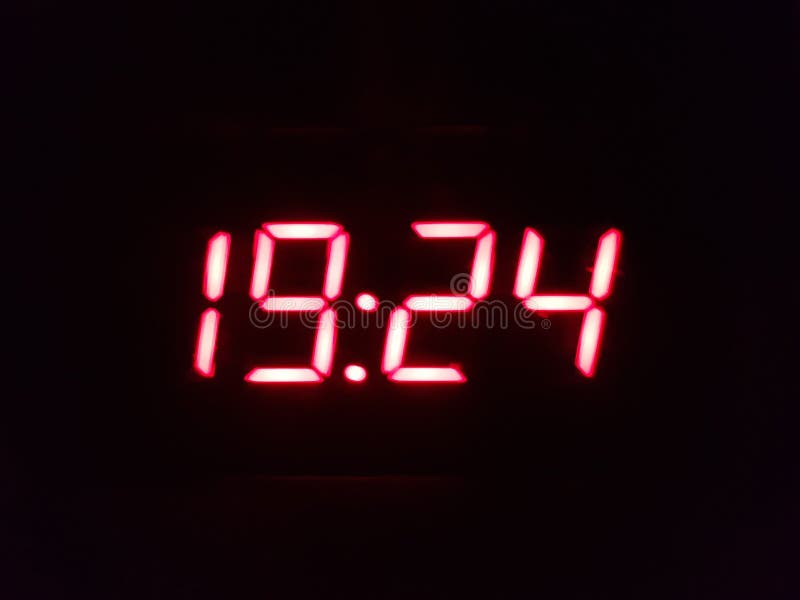 A Digital Clock Face Showing the Time. Stock Image - Image of days ...