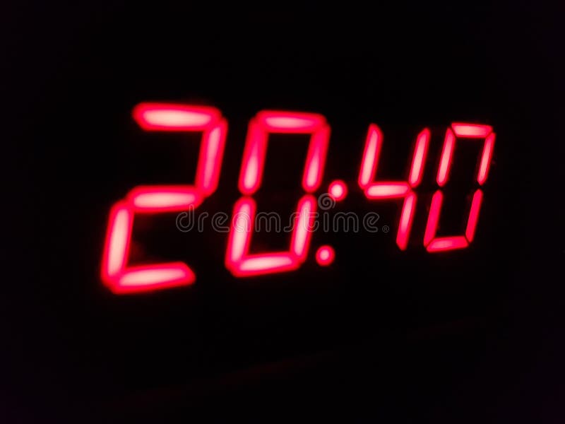 A Digital Clock Face Showing the Time. Stock Illustration ...
