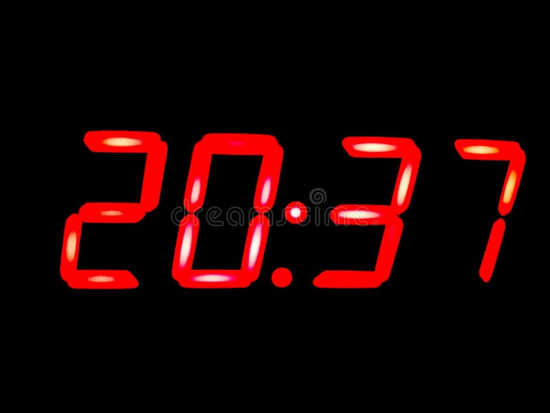 A Digital Clock Face Showing the Time. Stock Illustration ...