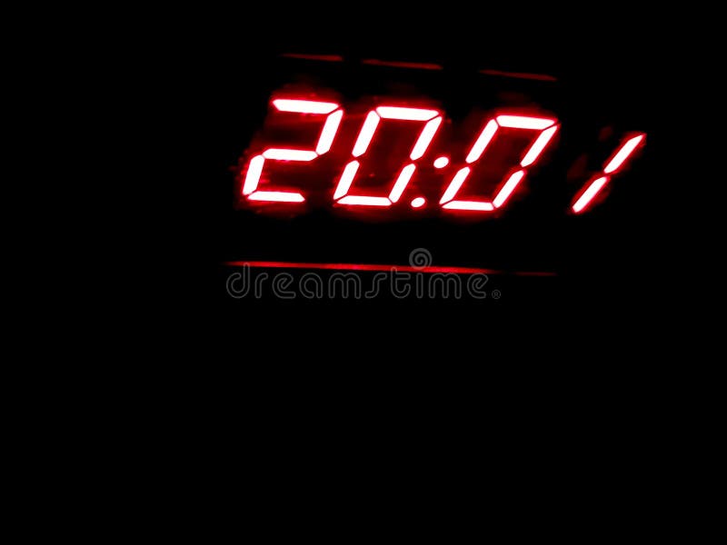 A Digital Clock Face Showing the Time. Stock Illustration ...