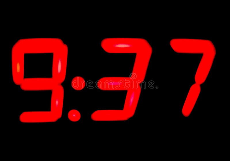 A Digital Clock Face Showing the Time. Stock Image - Image of days ...