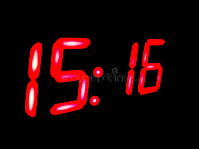 A Digital Clock Face Showing the Time. Stock Image - Image of undefined ...
