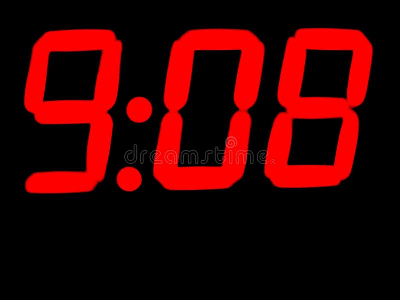 A Digital Clock Face Showing the Time. Stock Image - Image of space ...