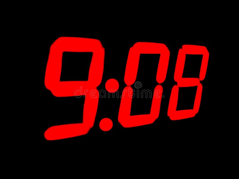 A Digital Clock Face Showing the Time. Stock Image - Image of ...