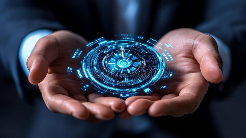 Digital Clock Hands Representing Time Management Concept Stock ...