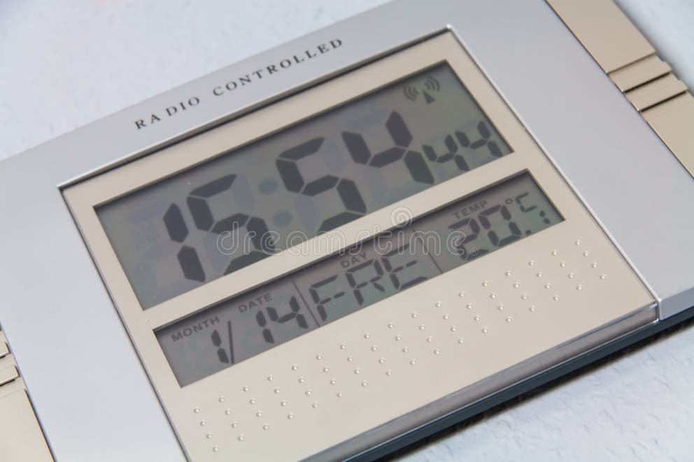 Digital clock editorial stock photo. Image of wall, hanging - 45055433